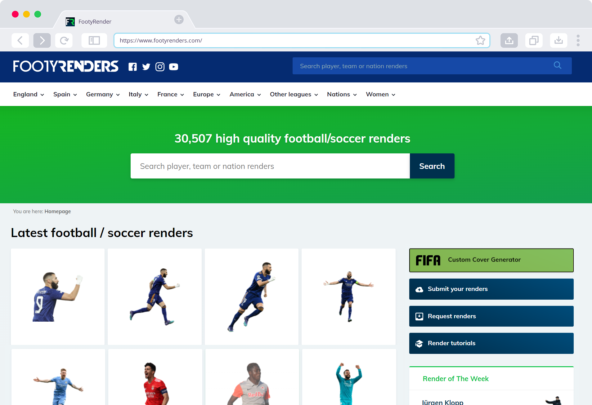 Football Player Cut-Outs | FPL Video Templates